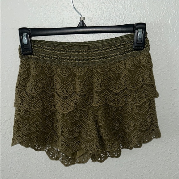 Justice | Bottoms | Justice Olive Green Crochet Shorts | Poshmark